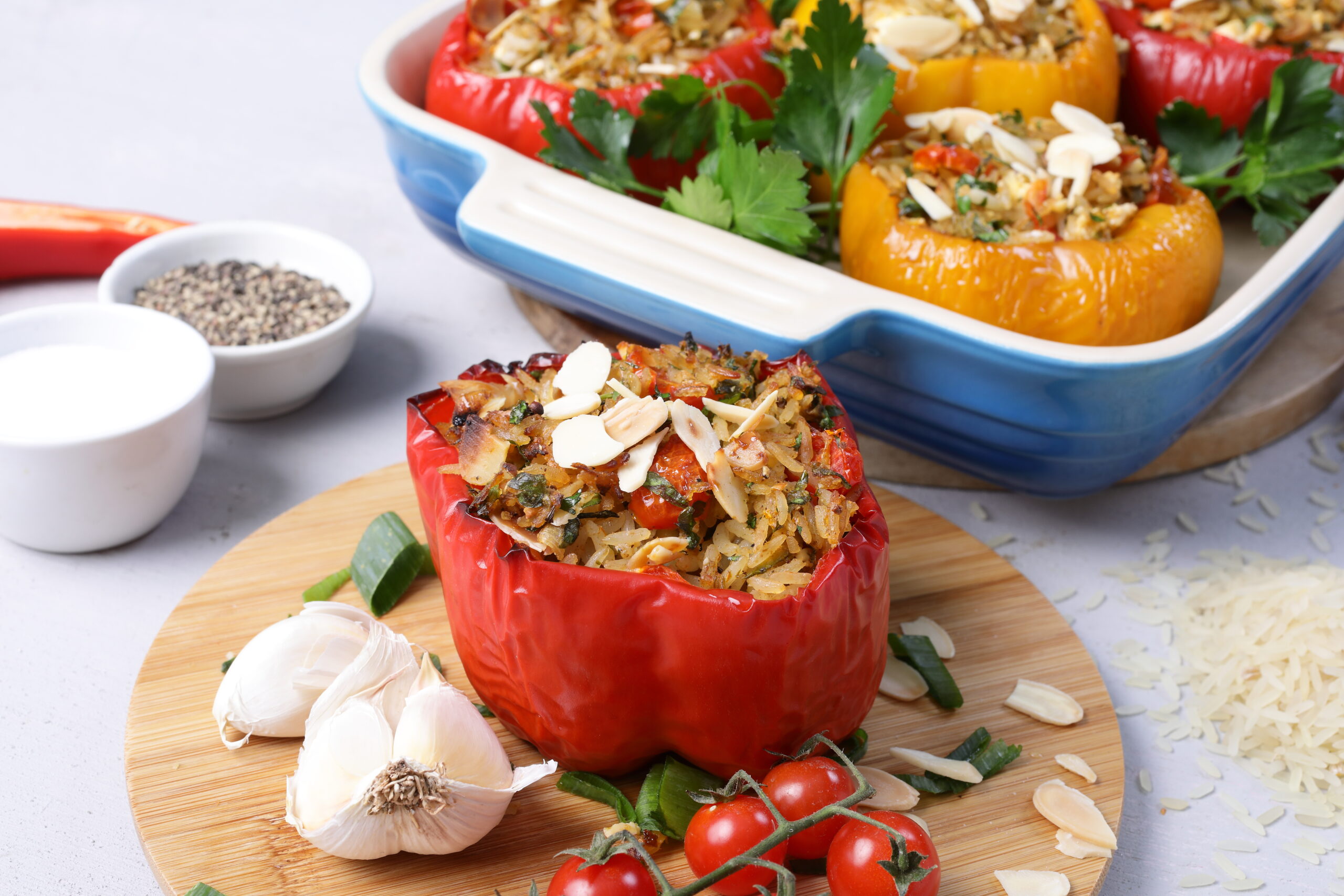 Mediterranean Oven Baked Peppers (V) - Golden Delight