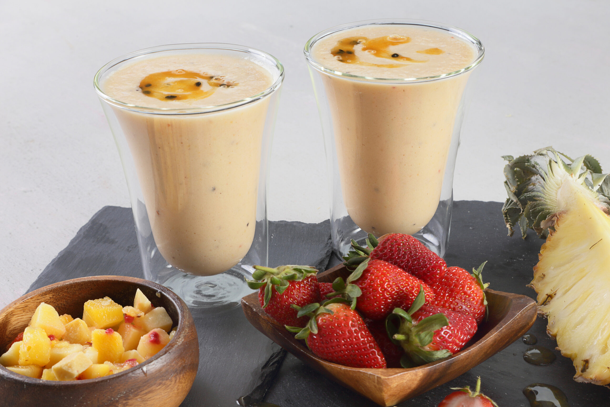 Tropical Fruit and Rice Smoothie - Golden Delight